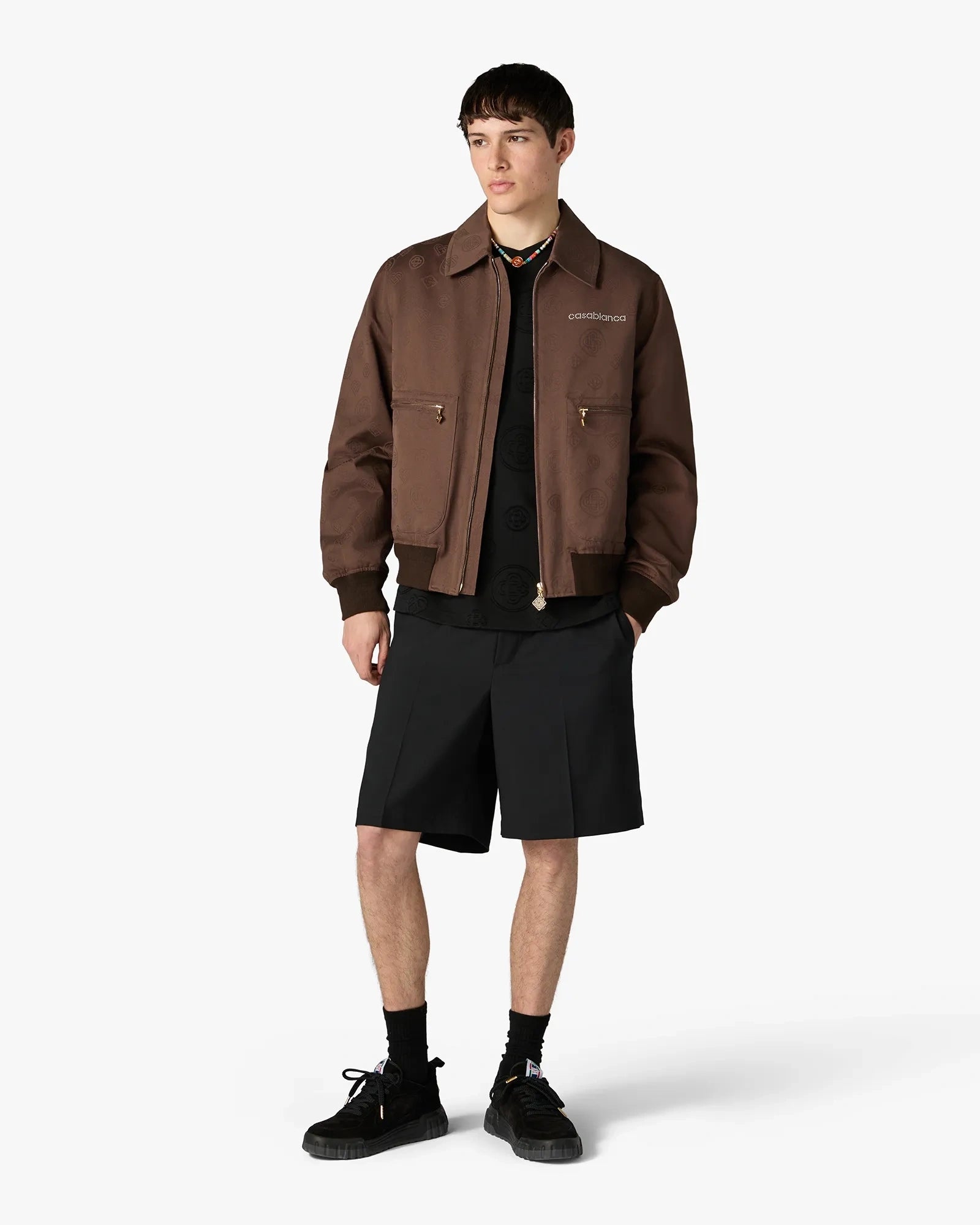 CASABLANCA Casablanca Paris Monogram Cotton Blouson Jacket